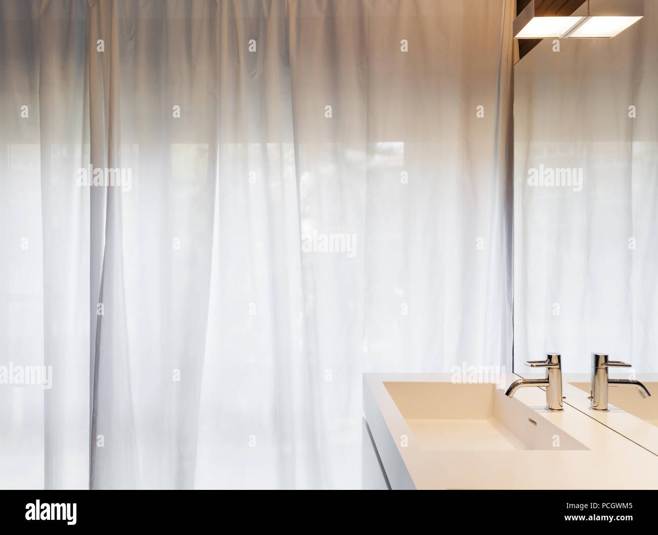 Architecture, modern apartment, comfortable bathroom Stock Photo - Alamy