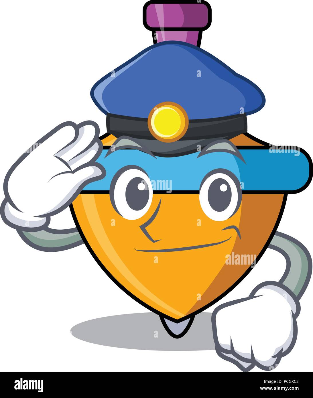 Police spinning top character cartoon Stock Vector Image & Art - Alamy