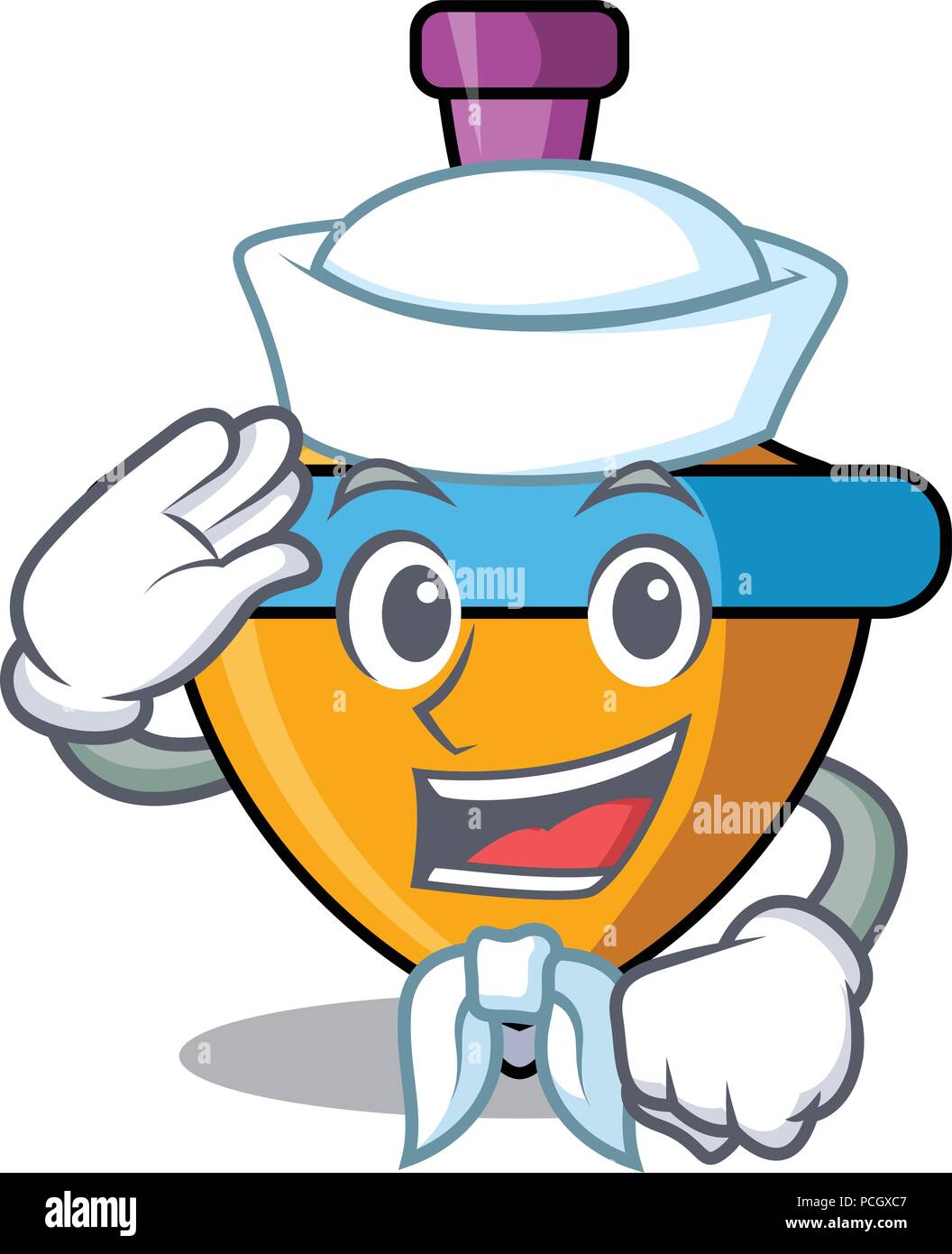 Sailor spinning top character cartoon Stock Vector Image & Art - Alamy