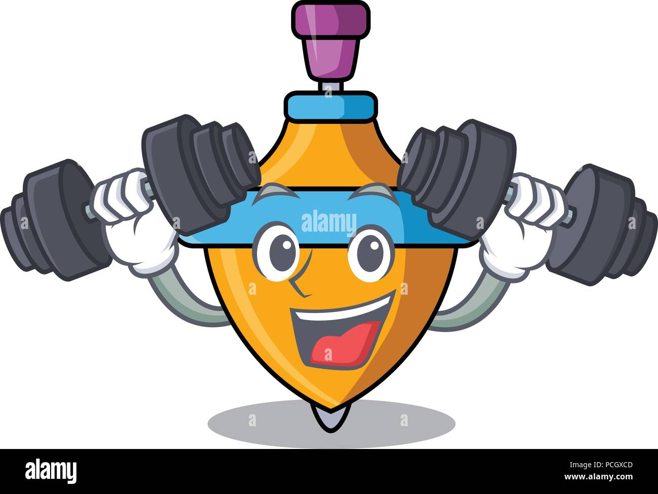 Fitness spinning top character cartoon Stock Vector Image & Art - Alamy