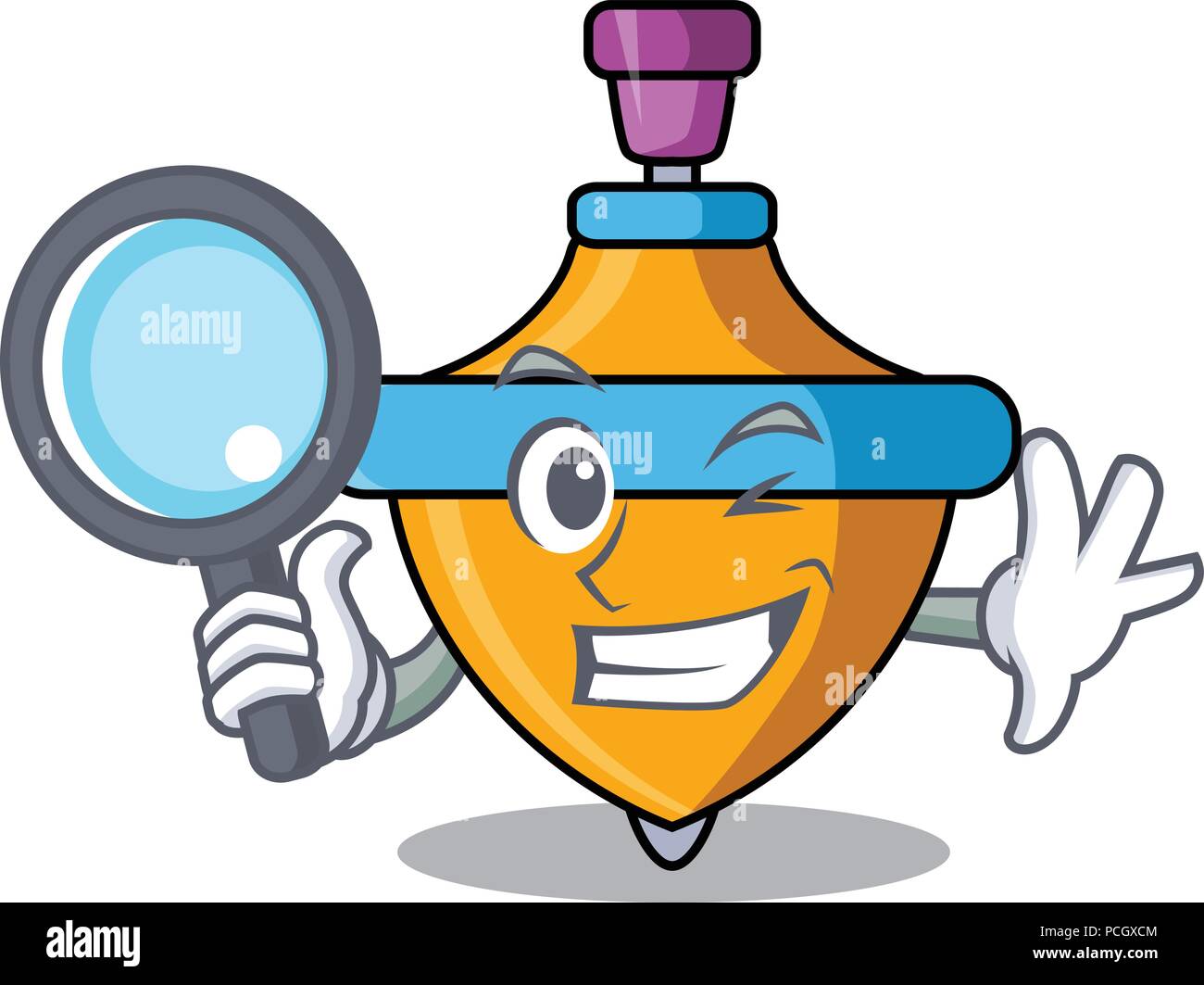Detective spinning top character cartoon Stock Vector Image & Art - Alamy