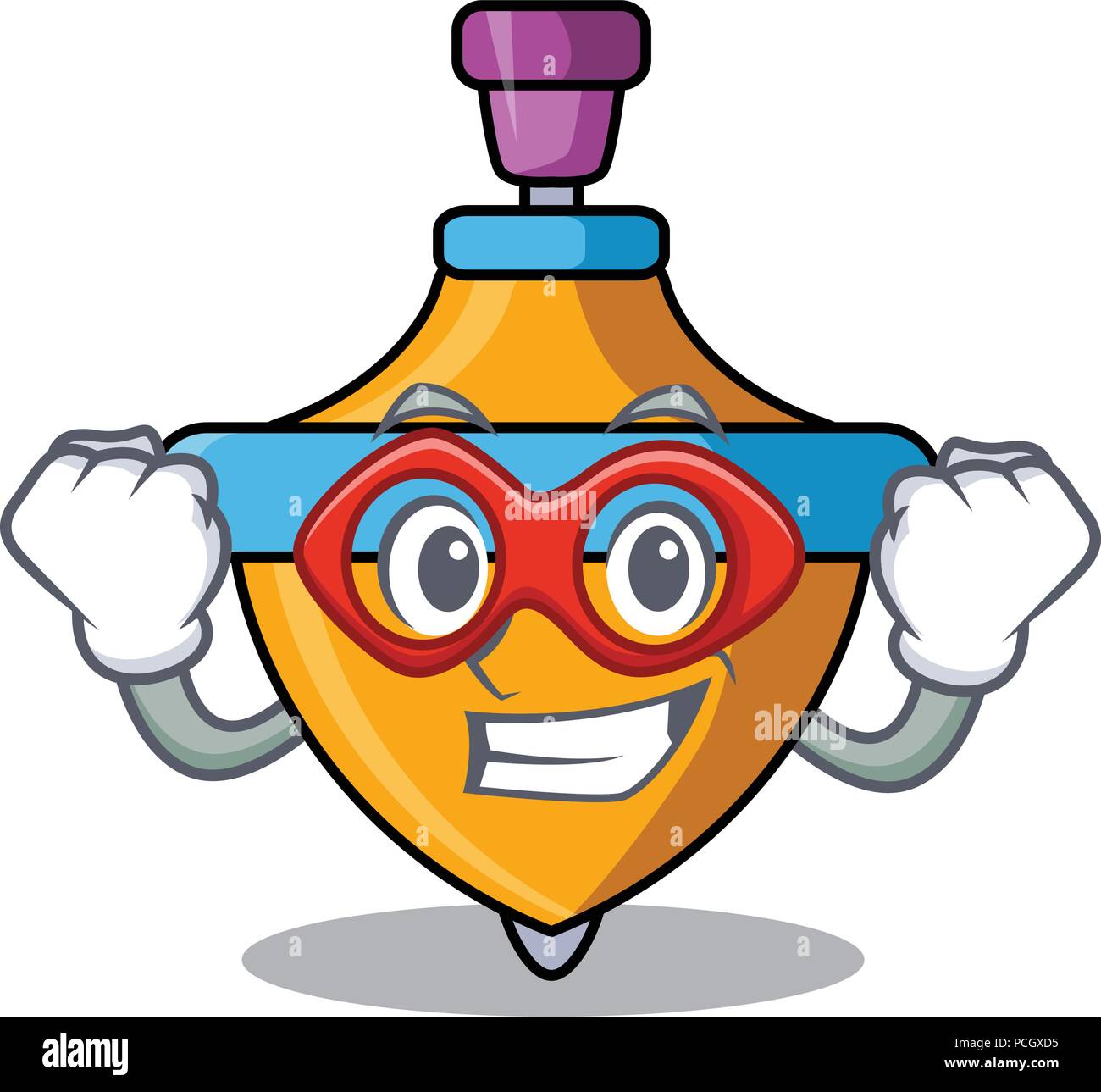 Super hero spinning top character cartoon Stock Vector Image & Art - Alamy