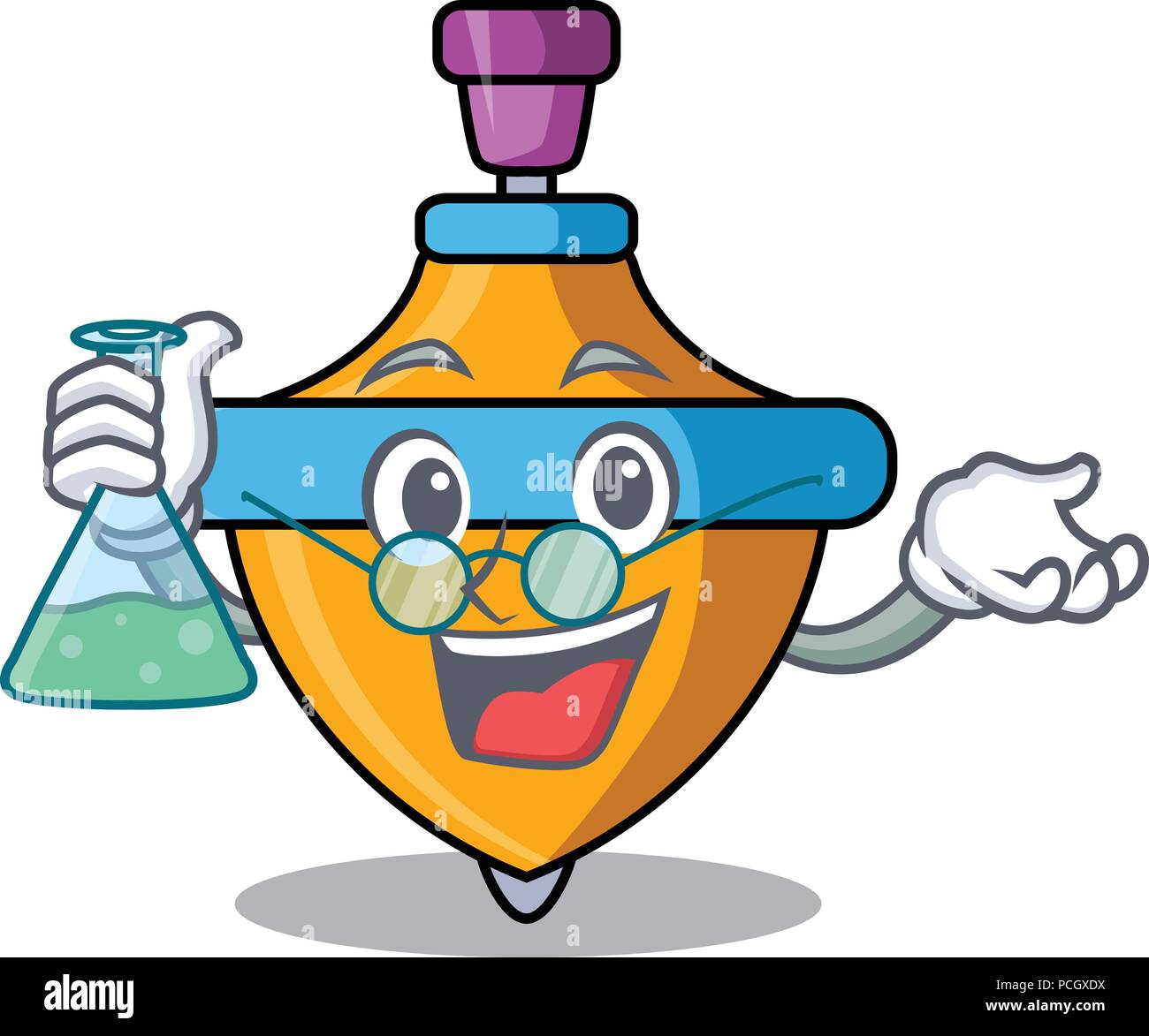 Professor spinning top character cartoon Stock Vector Image & Art - Alamy