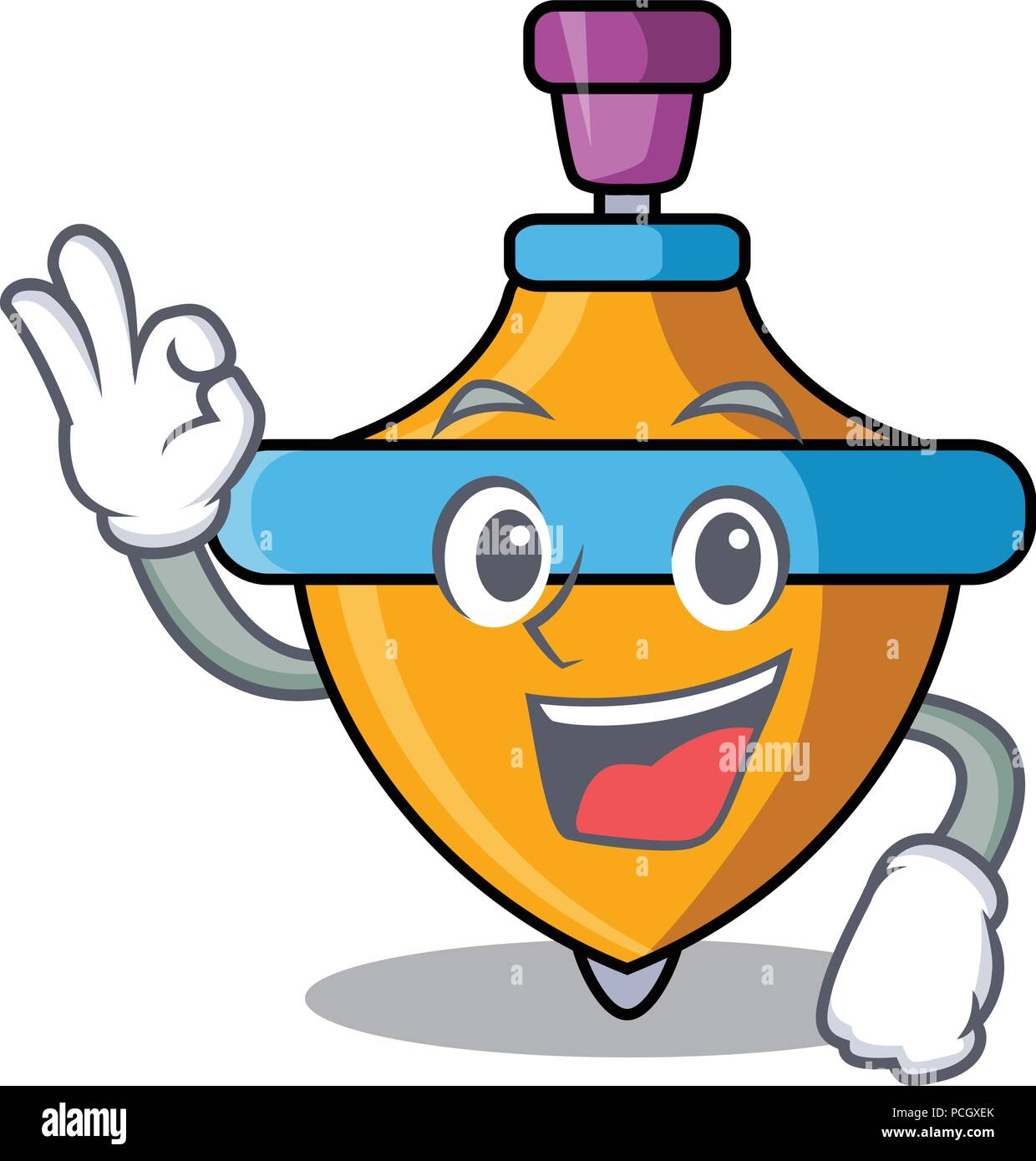 Okay spinning top character cartoon Stock Vector Image & Art - Alamy
