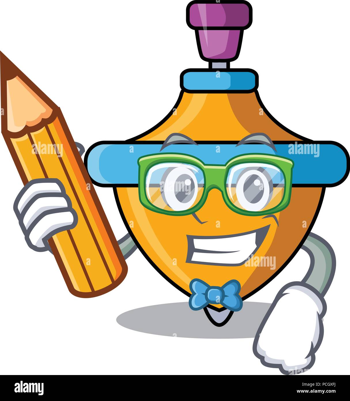 Student spinning top character cartoon Stock Vector Image & Art - Alamy