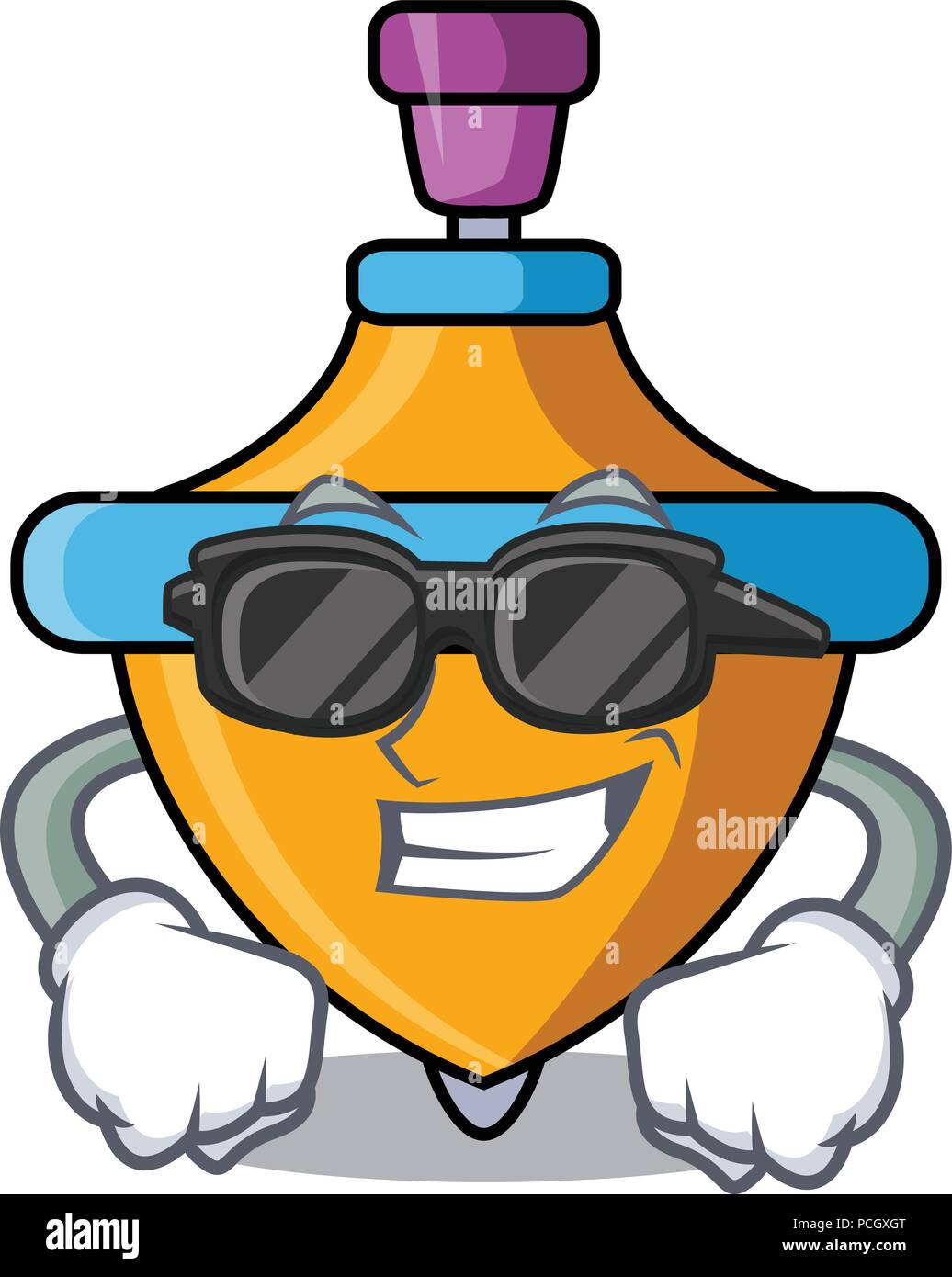 Super cool spinning top character cartoon Stock Vector Image & Art - Alamy