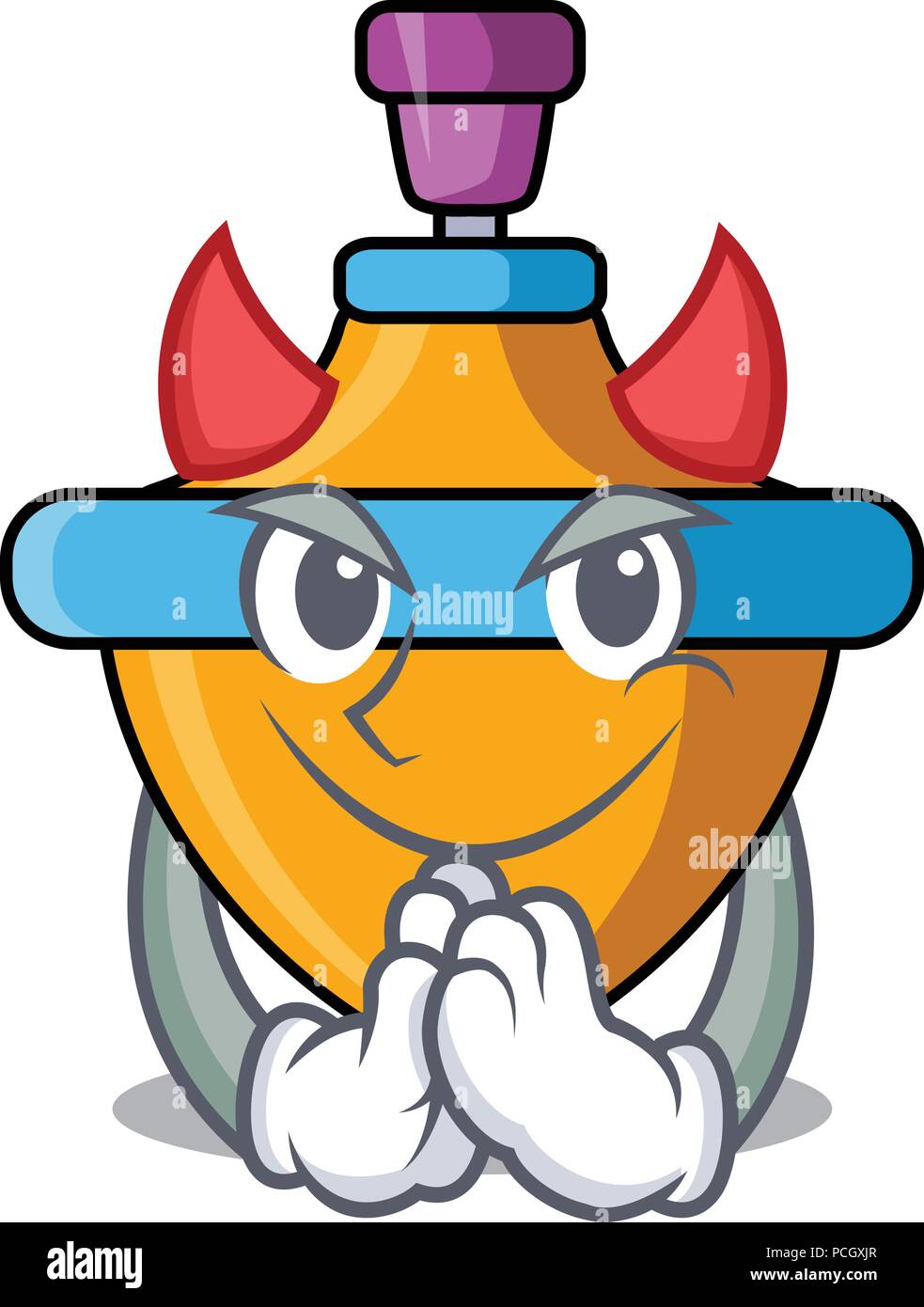 Devil spinning top mascot cartoon Stock Vector Image & Art - Alamy