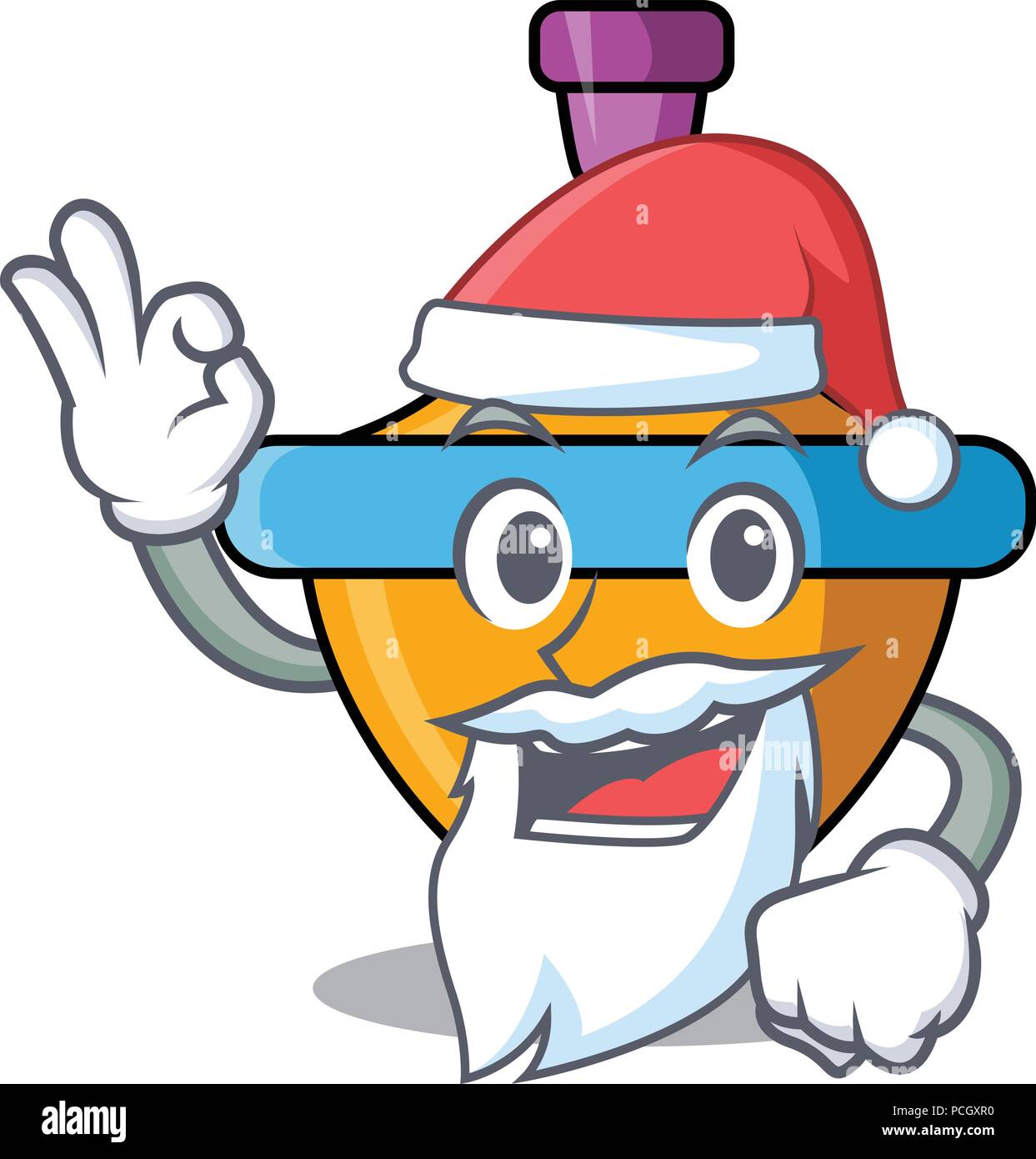 Santa spinning top mascot cartoon Stock Vector Image & Art - Alamy