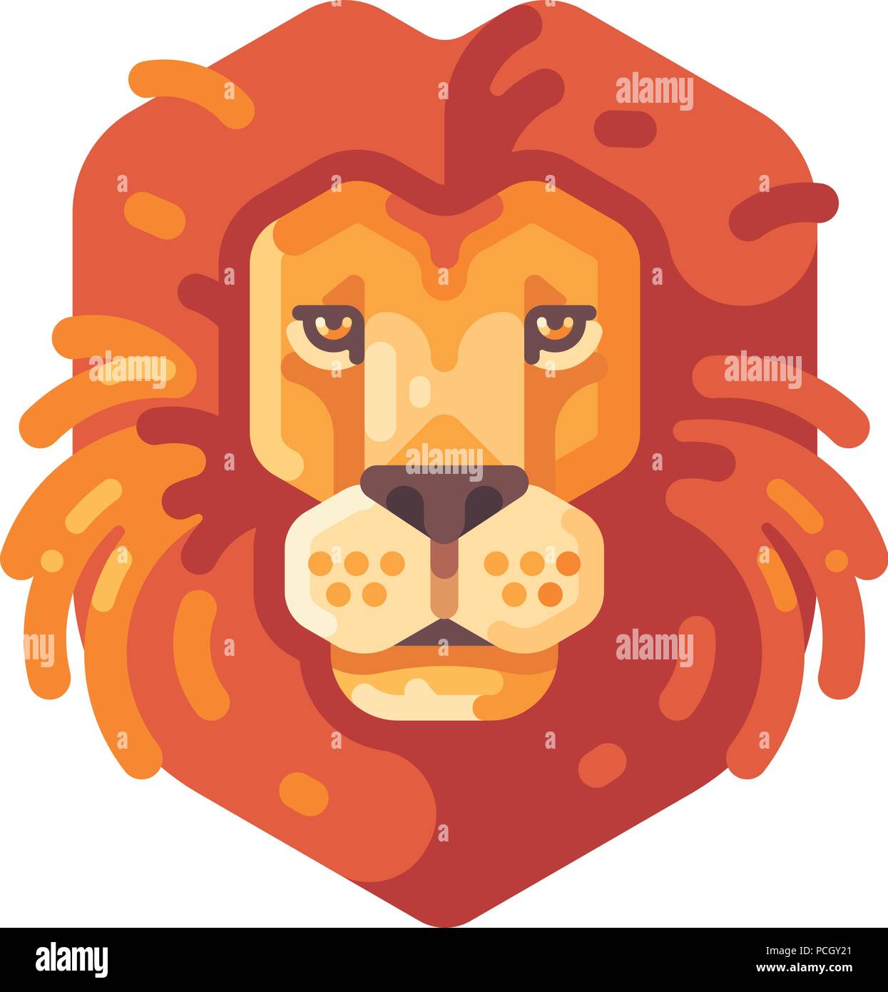 Cartoon lion logo hi-res stock photography and images - Alamy