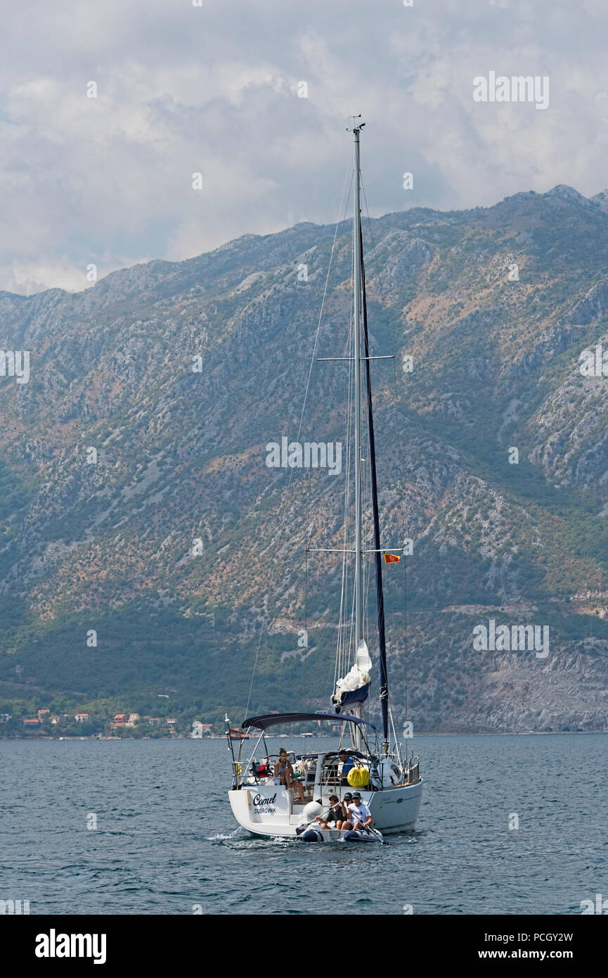 Large Yacht Bay of Kotor Montenegro Stock Photo - Alamy