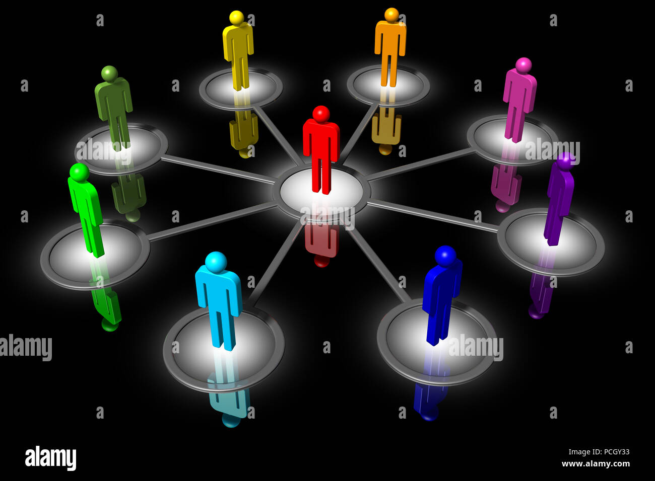 human icons, men and women, are related and connected, so ideal ...