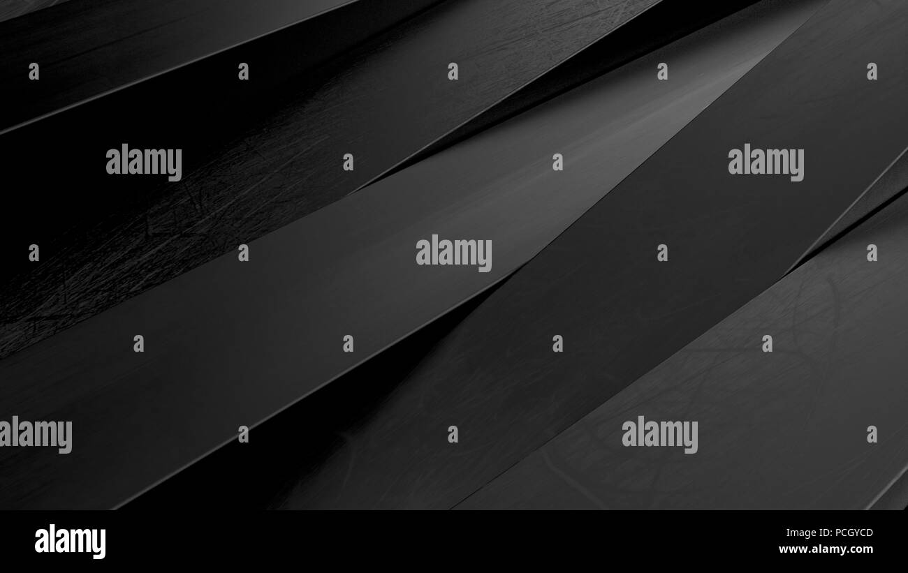 Abstract black panels background. 3d render illustration Stock Photo ...