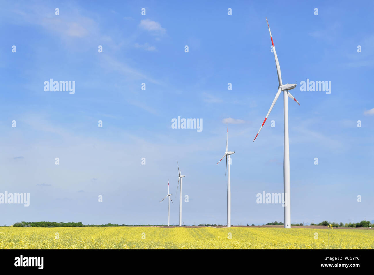 Wind farm in Alibunar, Serbia Stock Photo - Alamy
