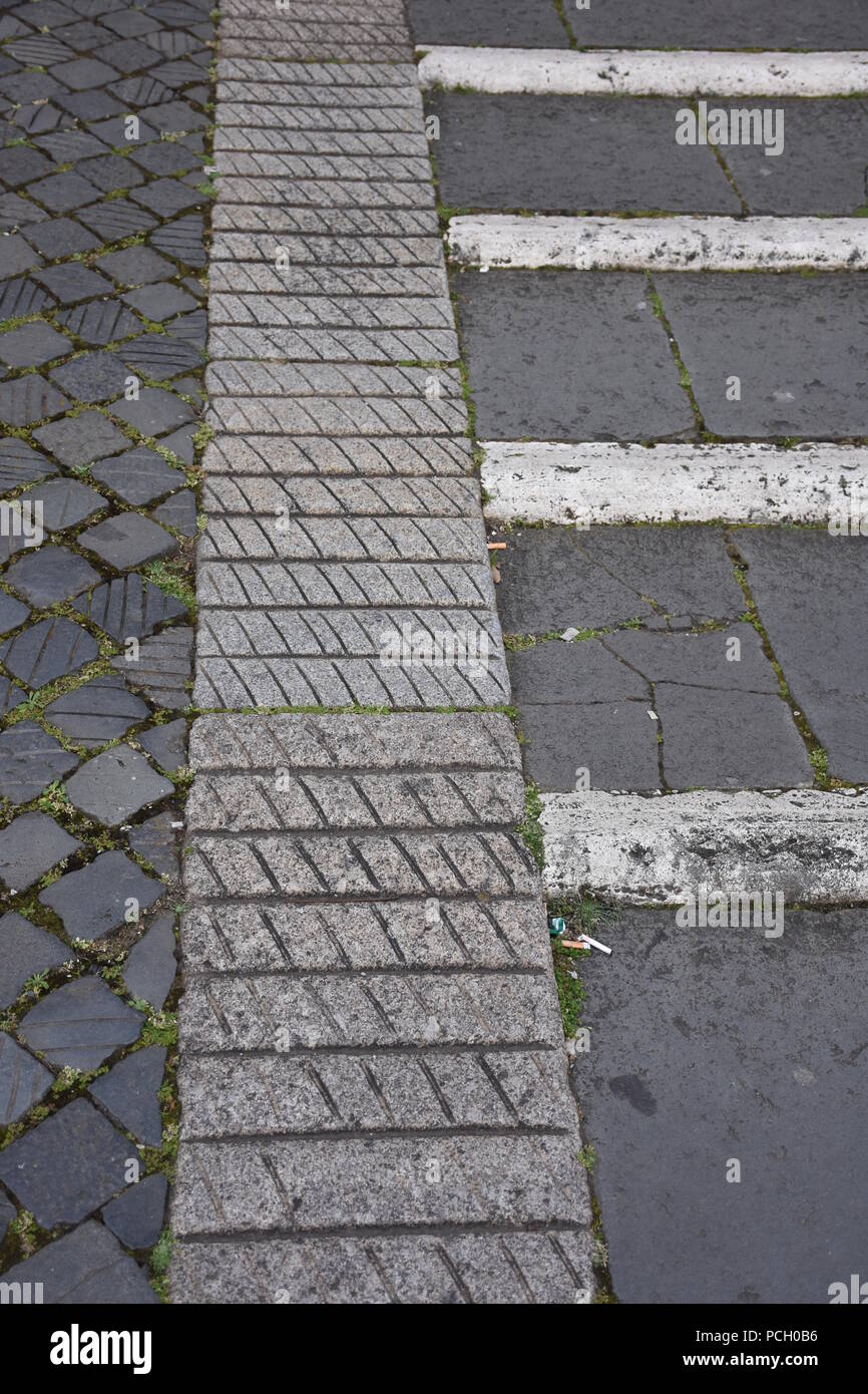 Rome, sidewalk floor architecture Stock Photo - Alamy
