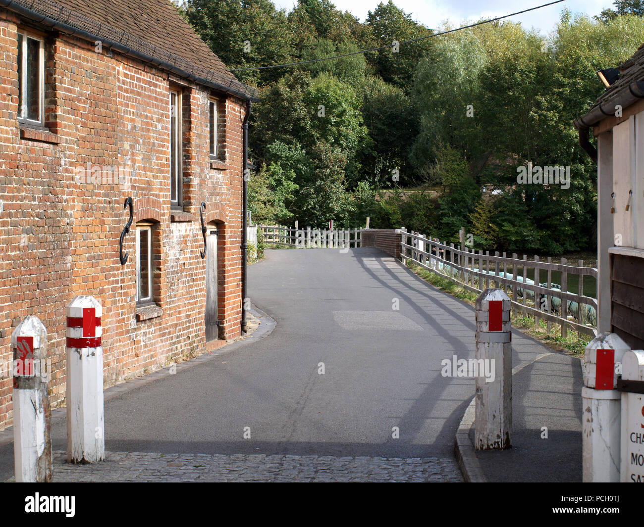 Mill house and causeway at Eling Tide Mill, Totton, Southampton ...