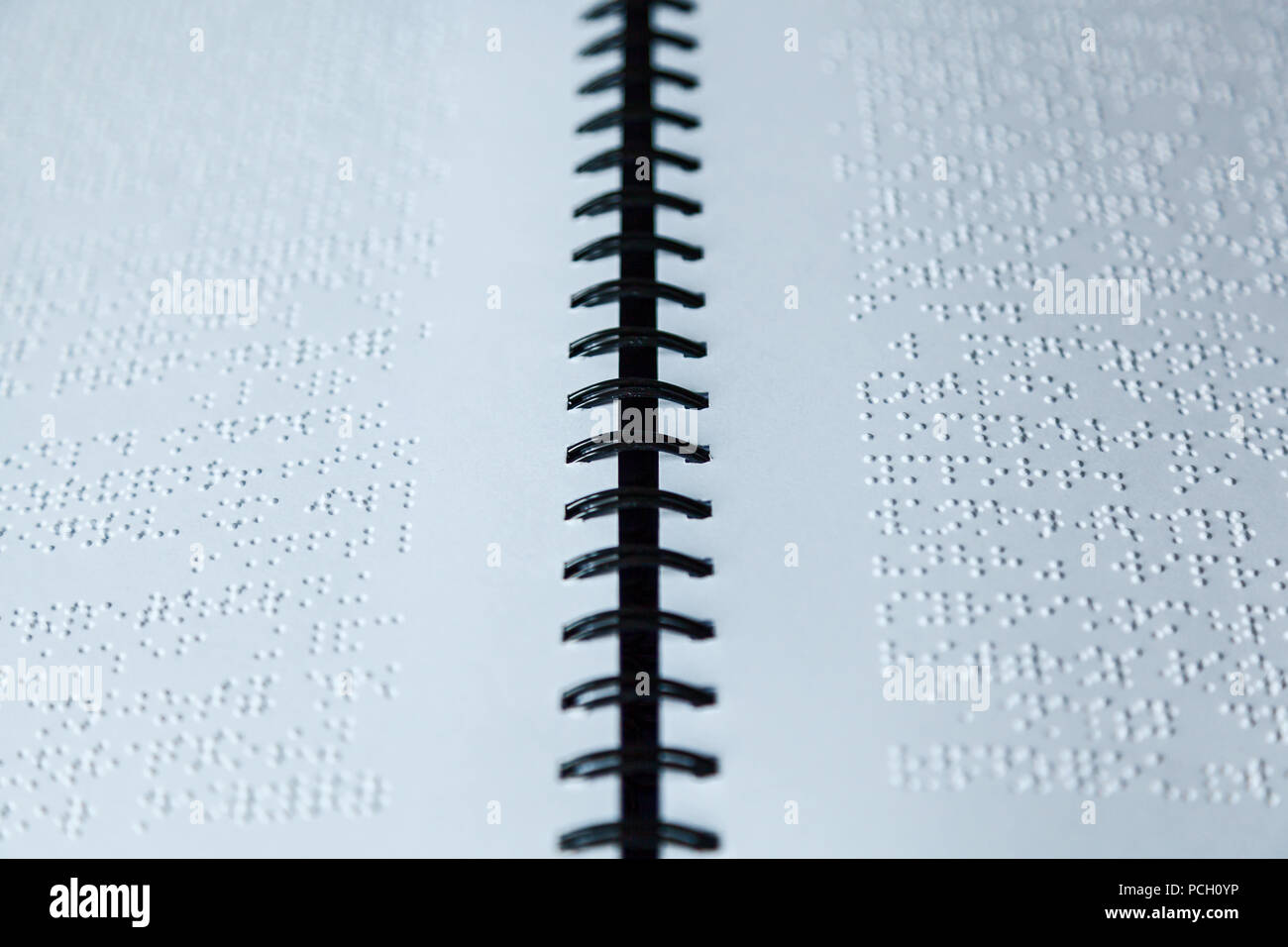 Page written in braille alphabet for blind people Stock Photo - Alamy