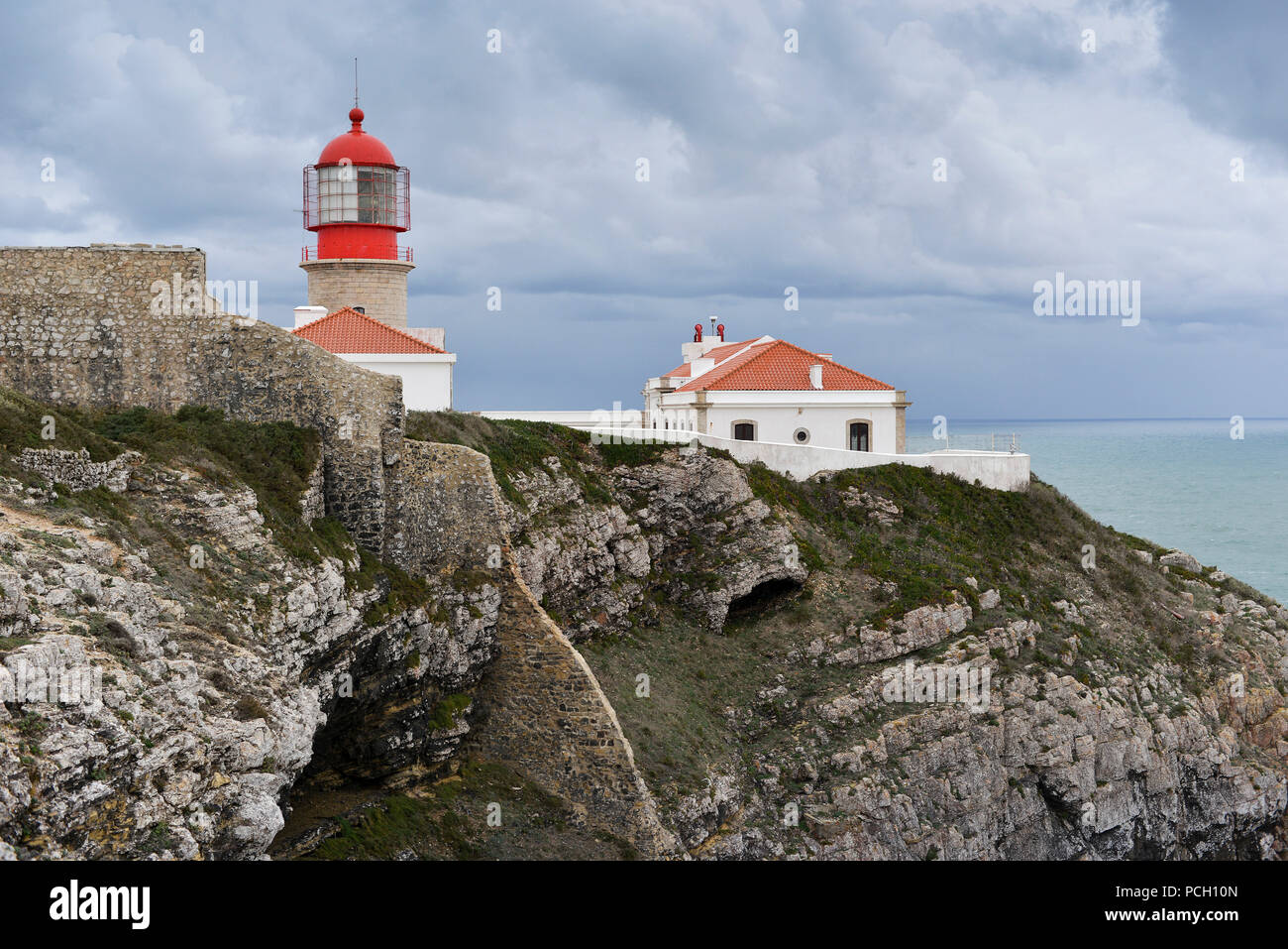 Portugal, region of the Algarve, Sagres: Cape St. Vincent, Cabo Sao ...