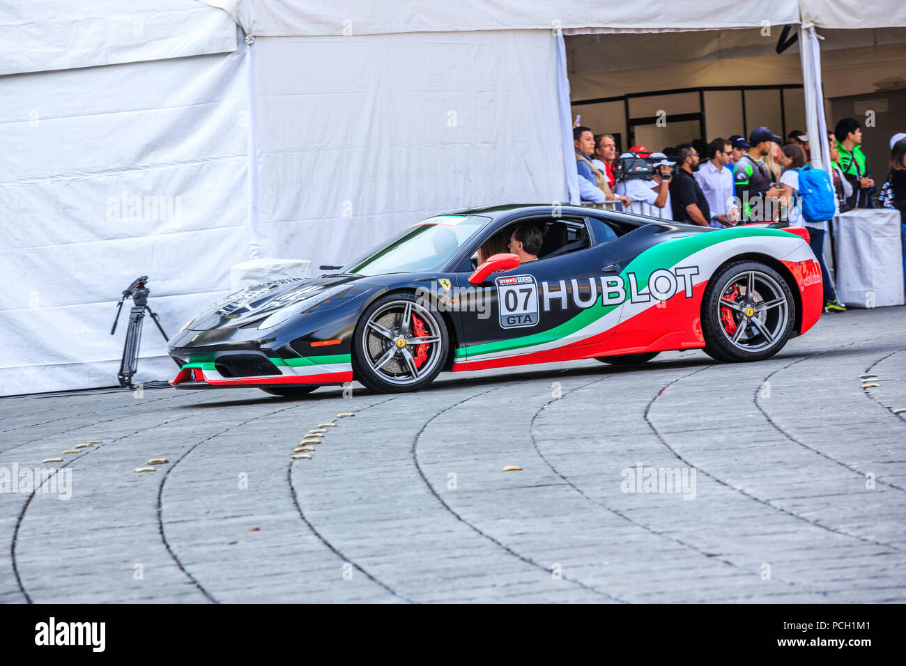 Mexico City, Mexico - July 08, 2015: Ferrari 458 Speciale, part of the ...