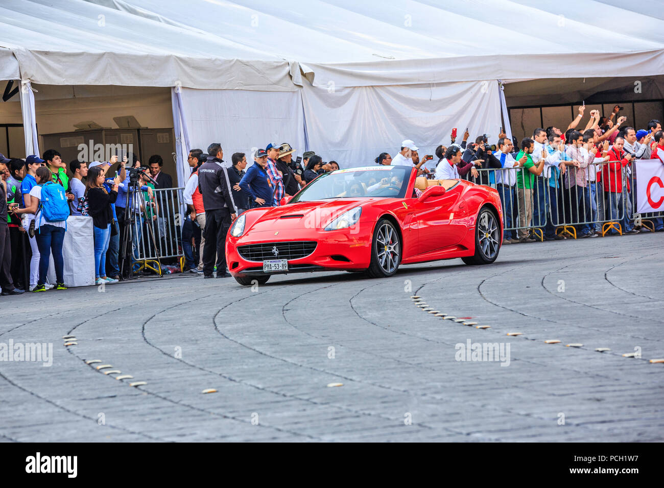 Mexico City, Mexico - July 08, 2015: Ferrari California Spyder, part of ...