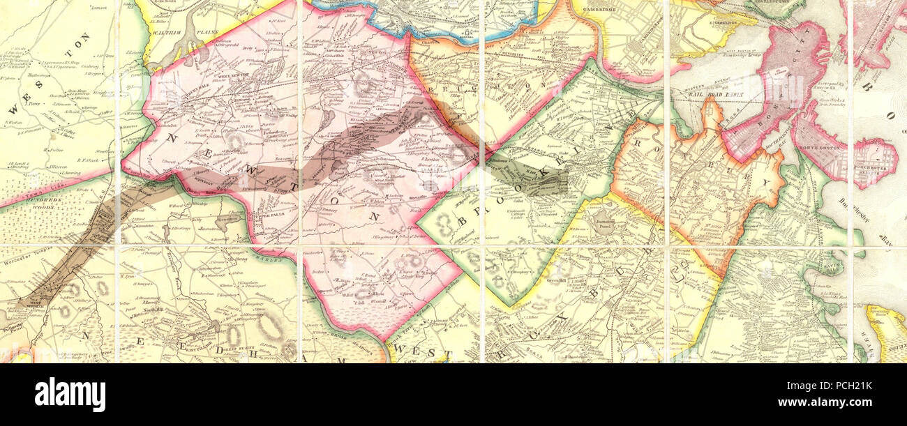 Massachusetts map hi-res stock photography and images - Alamy