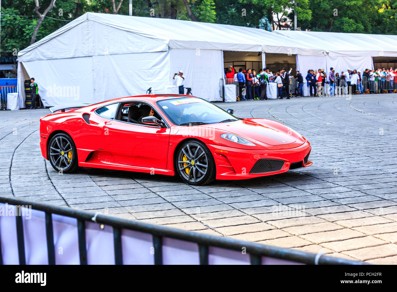 Mexico City, Mexico - July 08, 2015: Ferrari 430 Scuderia, part of the ...