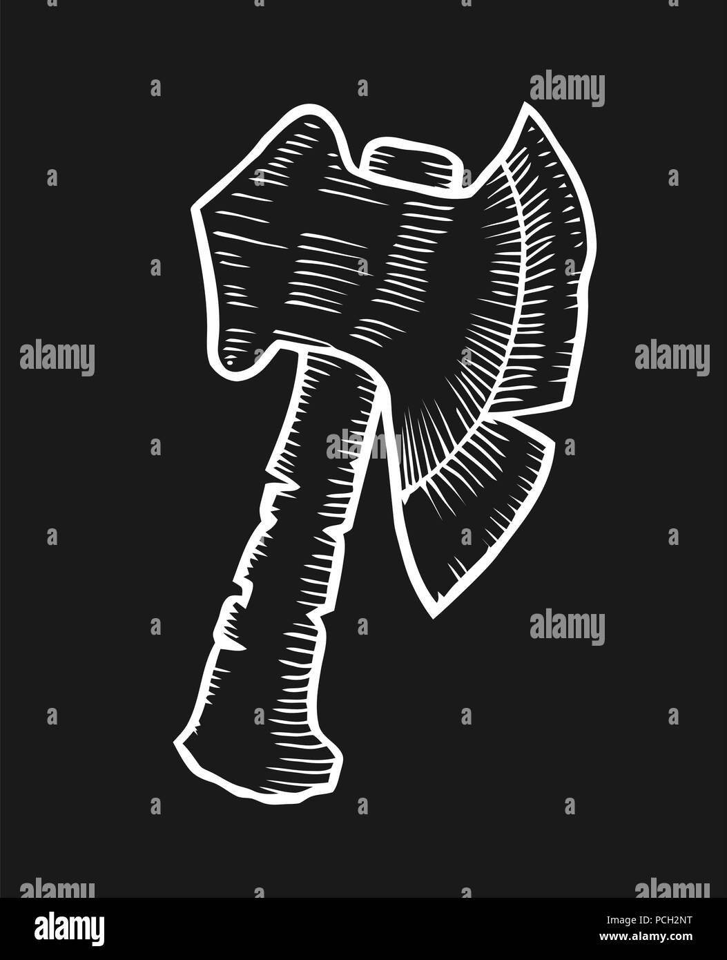 Hand Drawn Axe Sketch Stock Vector Image & Art - Alamy