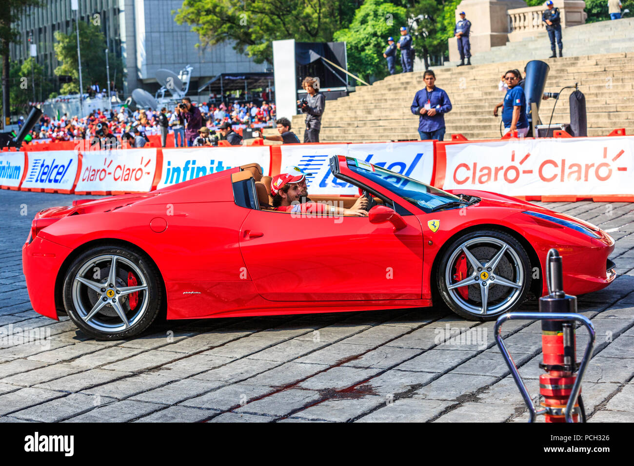 Mexico City, Mexico - July 08, 2015: Ferrari 458 Italia Spider, part of ...
