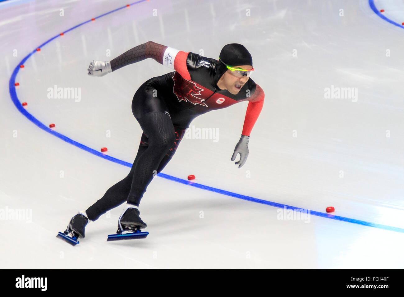 Gilmore Junio (CAN) competing in the Speed Skating - Mens' 500m at the ...