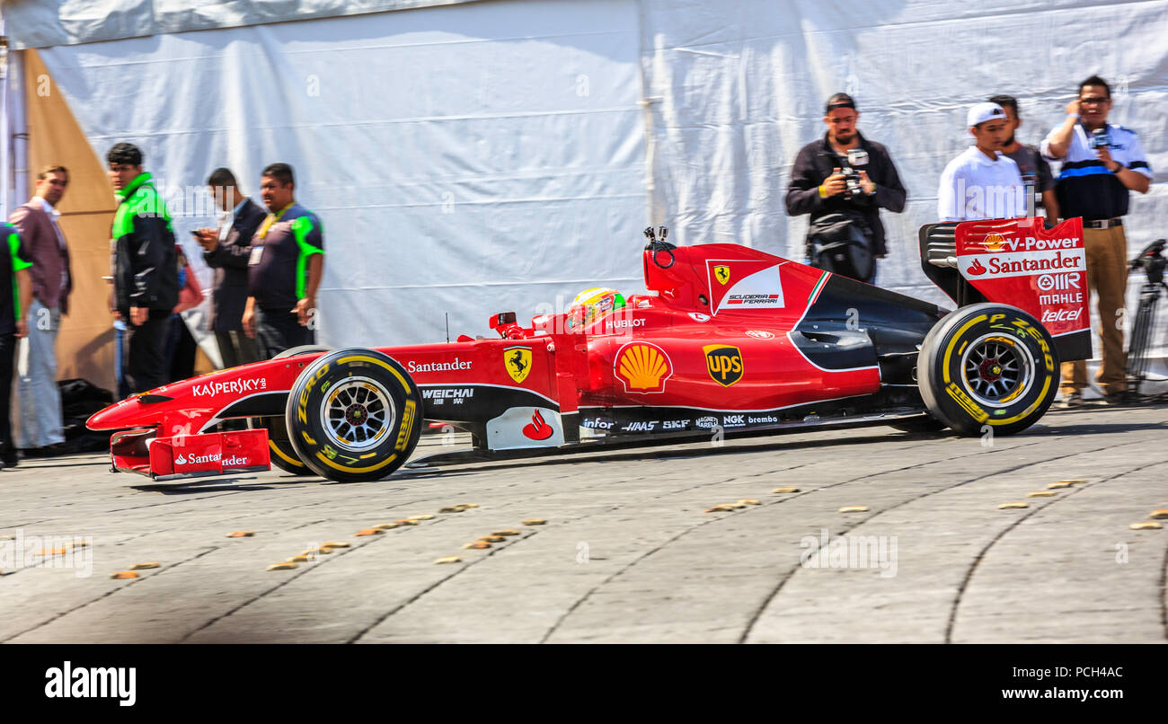 Mexico City, Mexico - July 08, 2015: Esteban Gutiérrez running on the ...