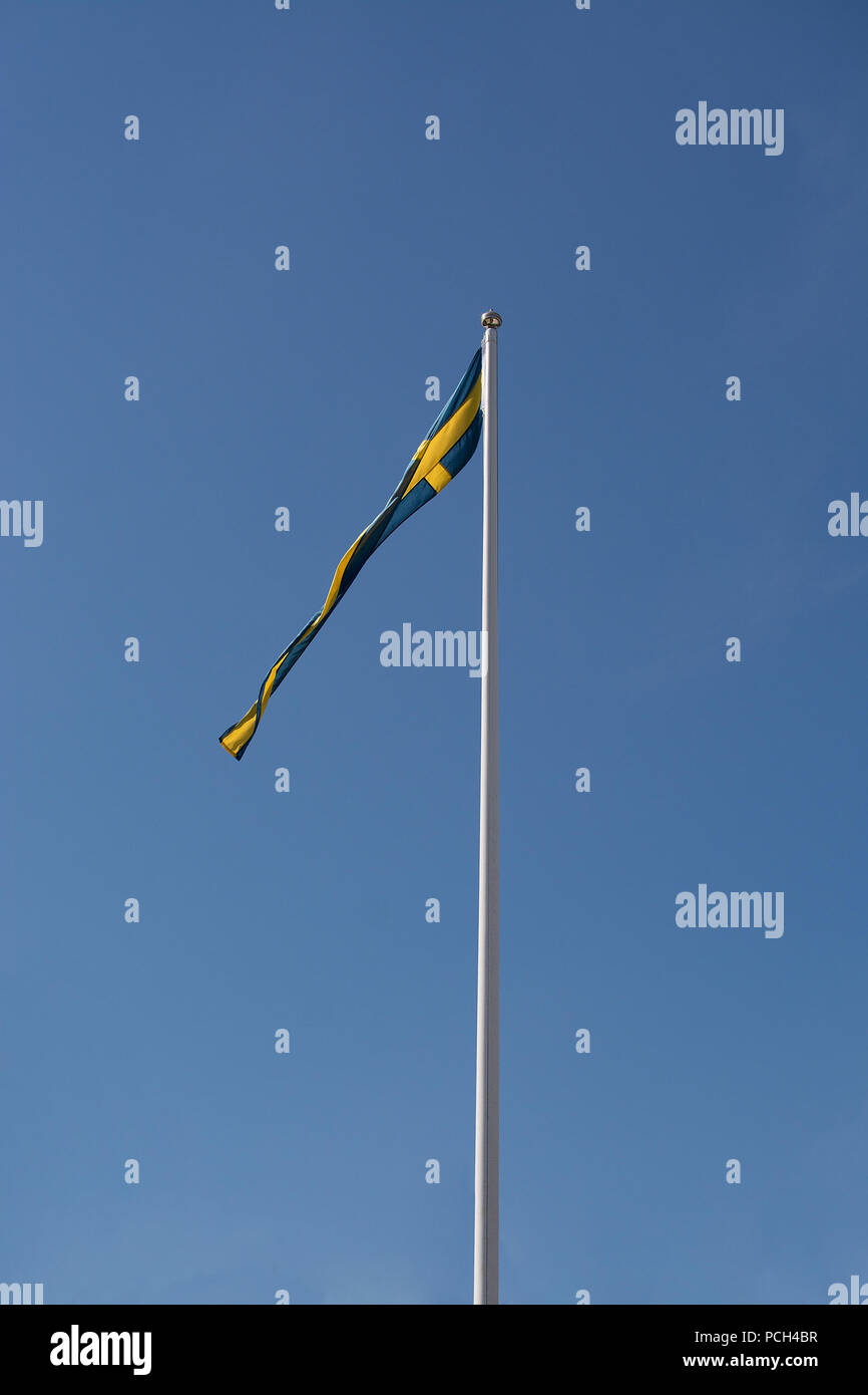 Swedish flag blue yellow cross hi-res stock photography and images - Alamy