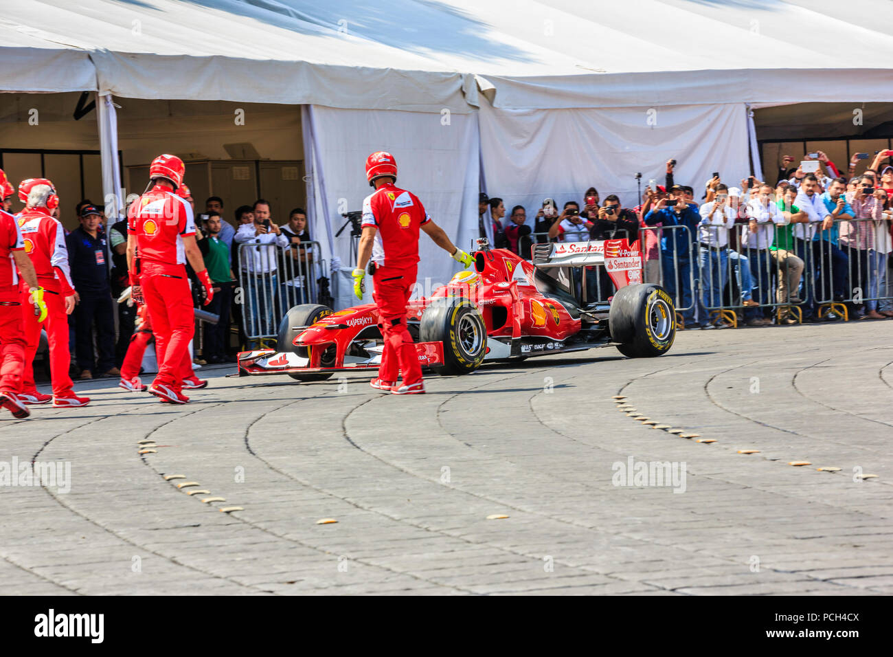 Mexico City, Mexico - July 08, 2015: Esteban Gutiérrez arriving to the ...