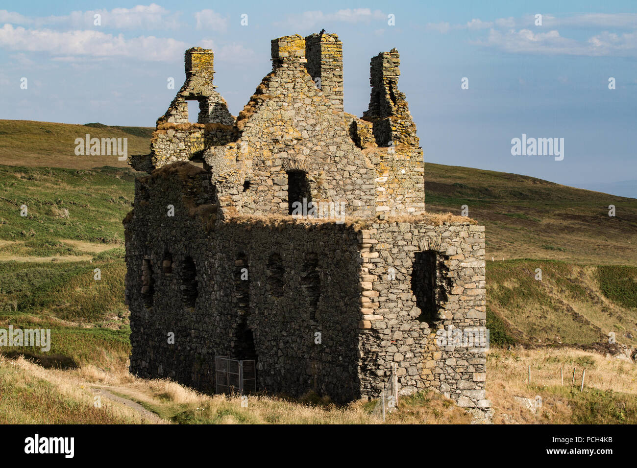 Dunskey Castle. in sunshine. Portpatrick. Dumfries and Galloway ...