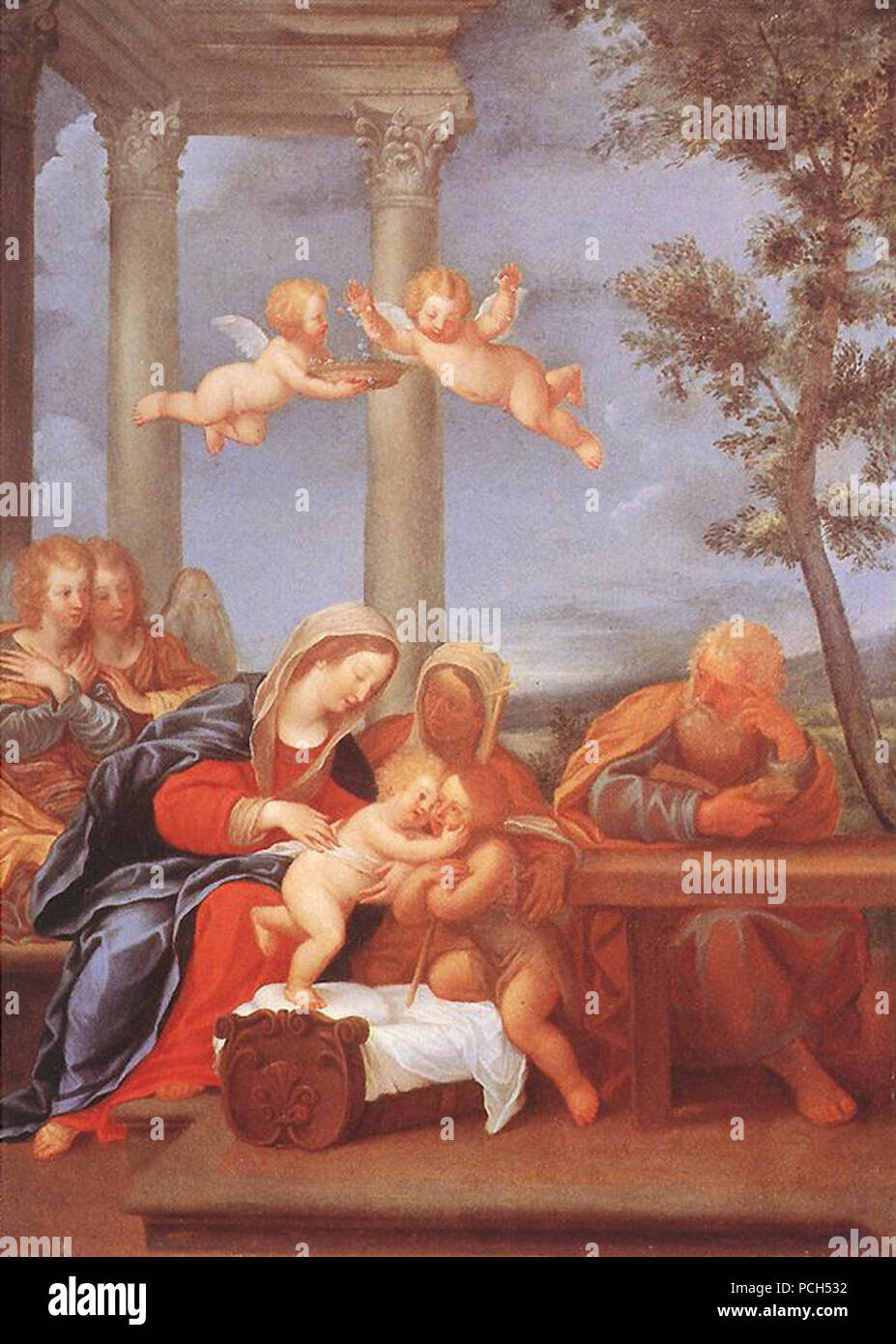 Francesco Albani - Holy Family Stock Photo - Alamy
