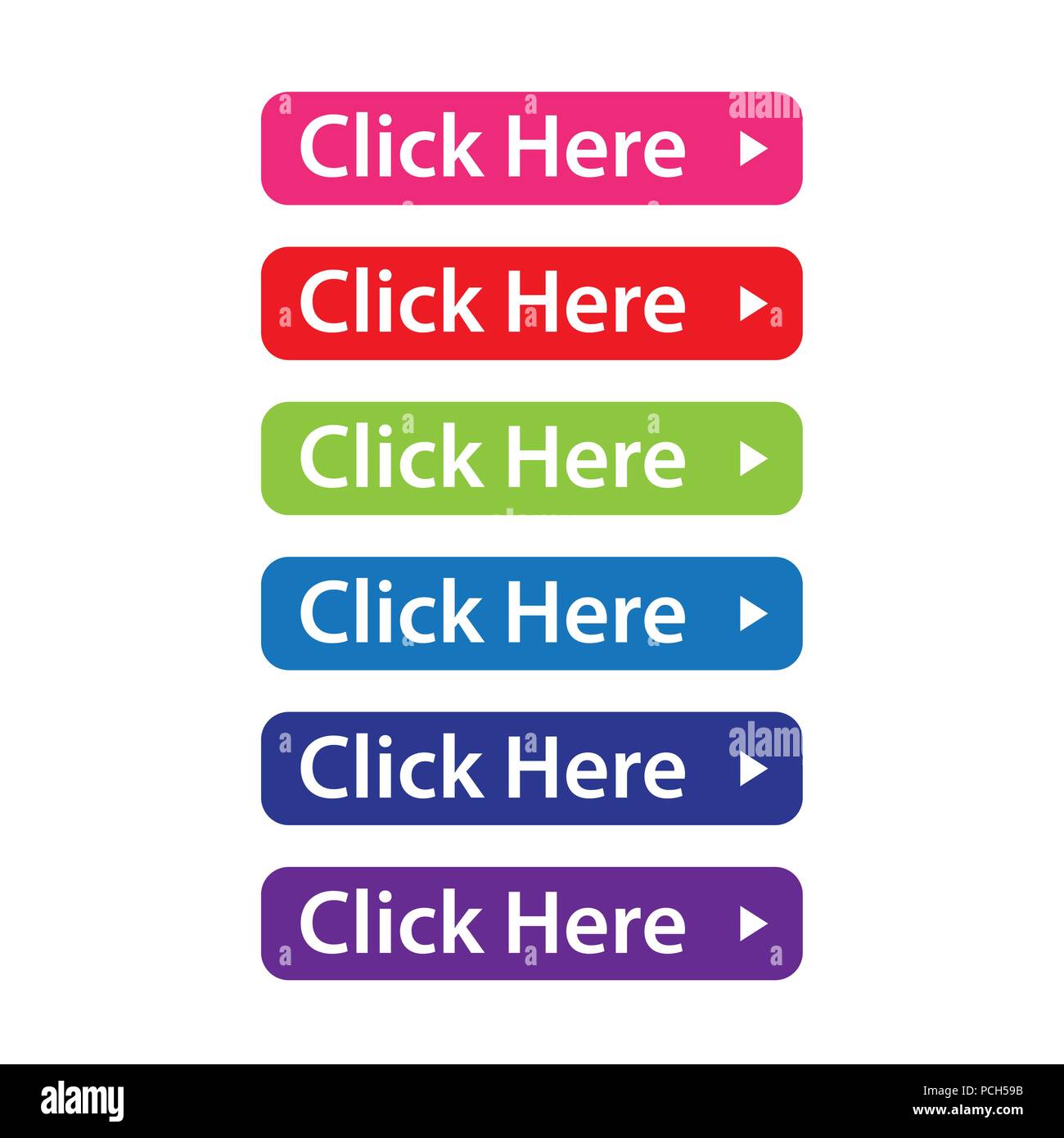 Click here button set vector Stock Vector Image & Art - Alamy
