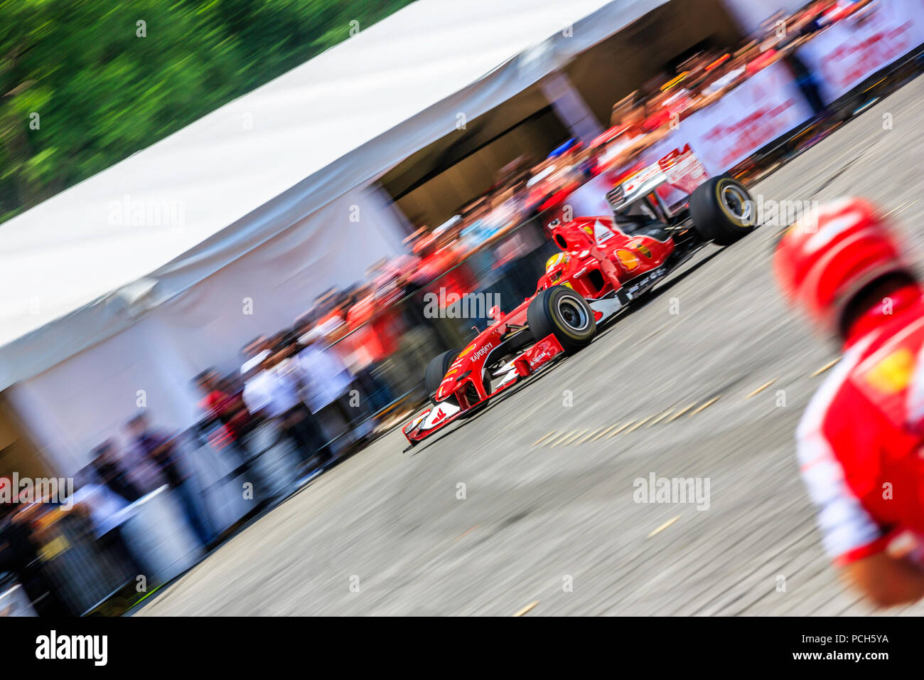 Mexico City, Mexico - July 08, 2015: Esteban Gutiérrez running on the ...