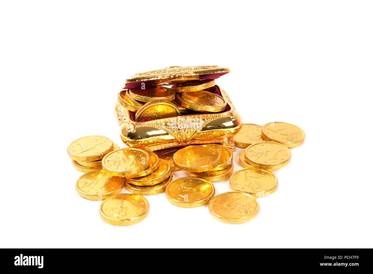 Lot of gold coins Stock Photo - Alamy