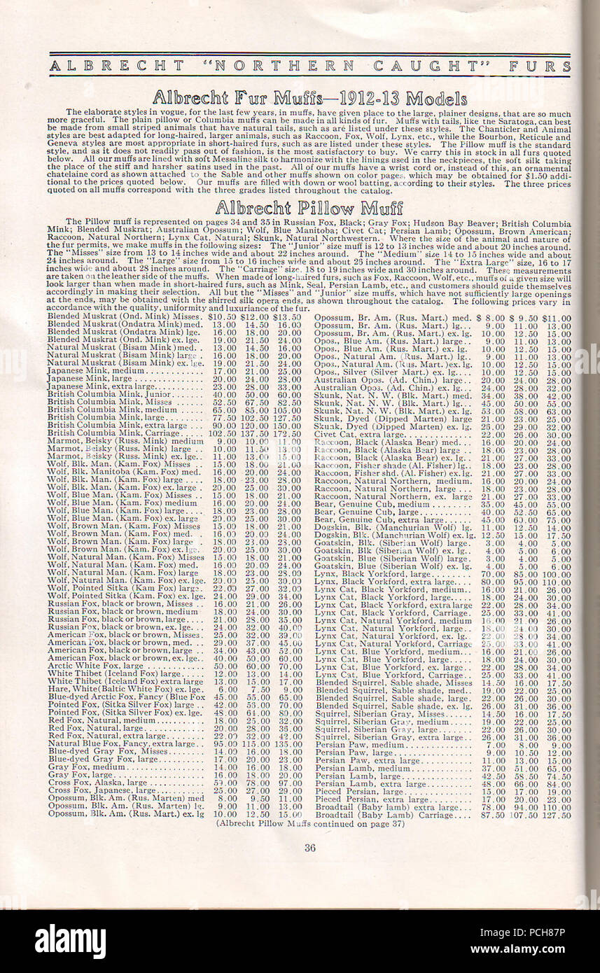 Albrecht's Fur Facts & Fashion 1912-13, Saint Paul, Minnesota -37 Stock ...
