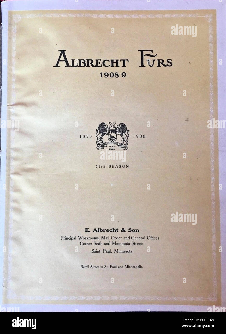 Albrecht Furs, 1908-9, Saint Paul, Minnesota (01 Stock Photo - Alamy