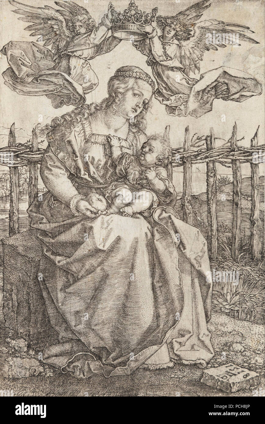 Albrecht Dürer Virgin Mary Crowned By Two Angels Stock Photo Alamy