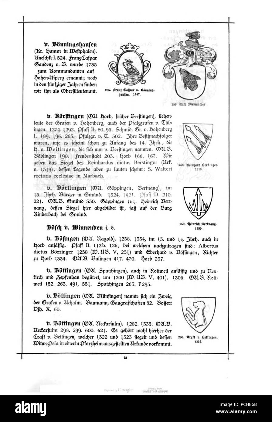 Alberti Wuerttembergisches Adels- und Wappenbuch 0073 Stock Photo - Alamy