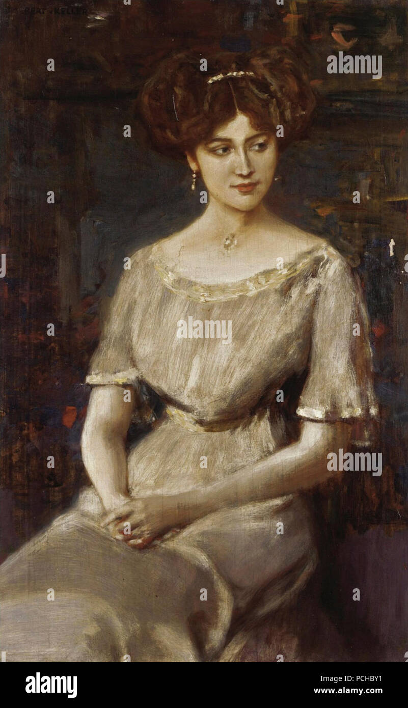 Albert von Keller - Portrait of Elisabeth von Wichmann Stock Photo - Alamy