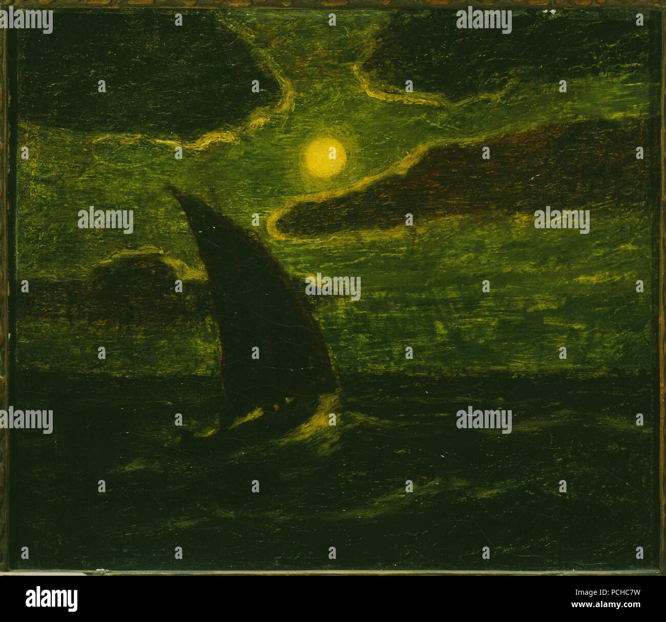 Albert Pinkham Ryder - Sailing by Moonlight Stock Photo - Alamy