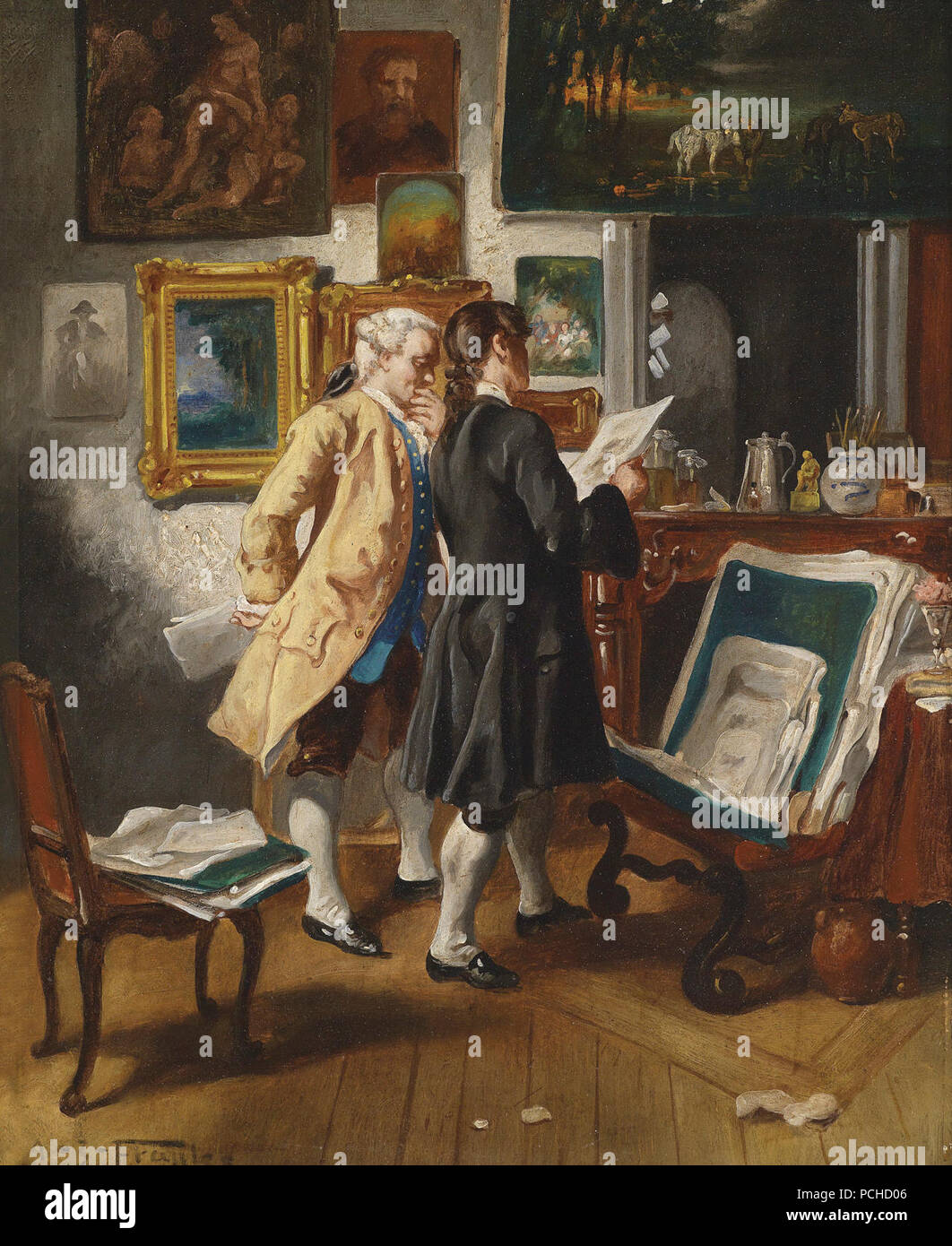 Albert Josef Franke Beim Antiquitätenhändler Stock Photo - Alamy