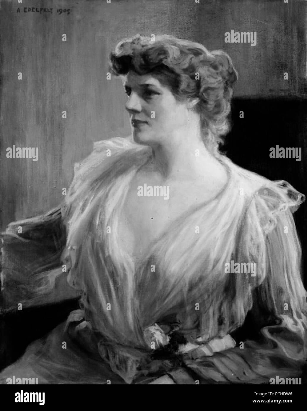 Albert Edelfelt - Portrait of Madame Suzanne Potre Stock Photo - Alamy