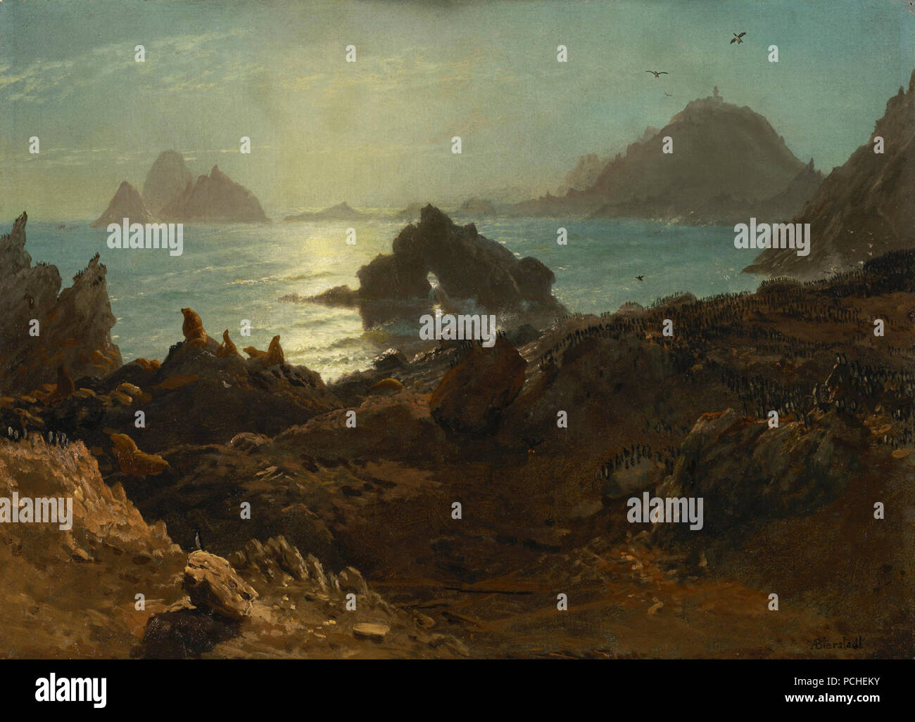 Albert Bierstadt - Farallon Islands (1872 Stock Photo - Alamy