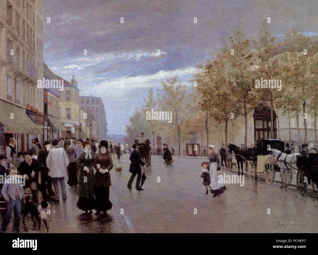 Albert Bertrand Boulevard de Rochechouart 1883 Stock Photo - Alamy