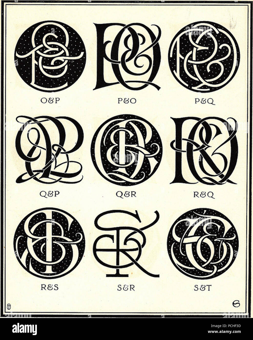 Albert Angus Turbayne - Monograms and Ciphers 1912 Stock Photo - Alamy