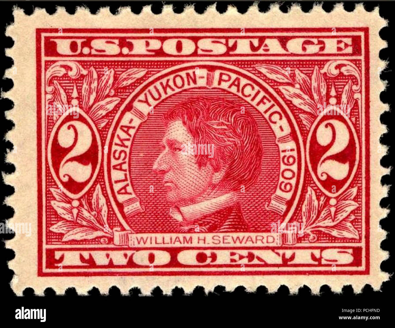Alaska purchase 1909 U.S. stamp.1 Stock Photo - Alamy