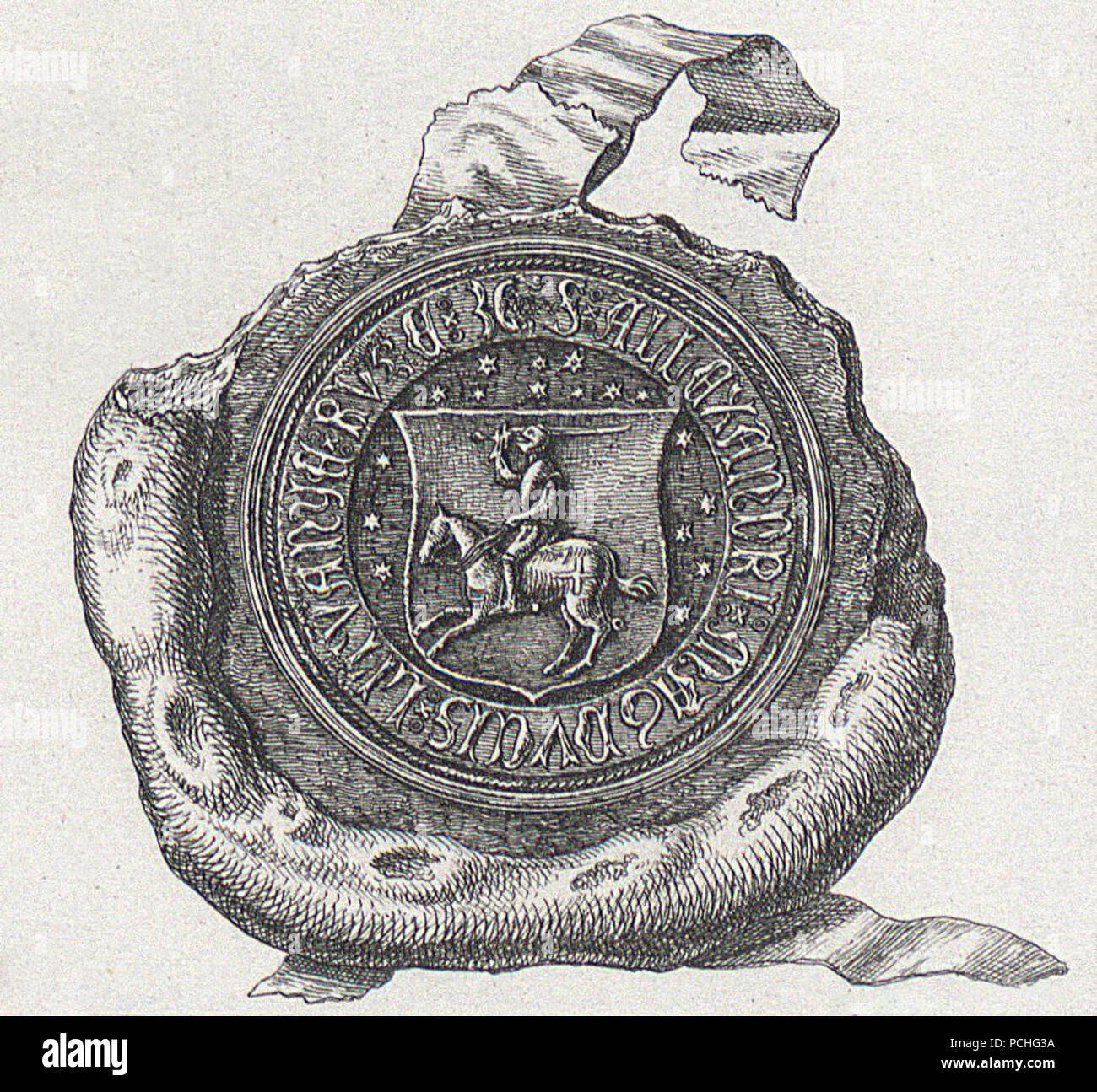 Alaksandar, Pahonia. Аляксандар, Пагоня (1501 Stock Photo - Alamy