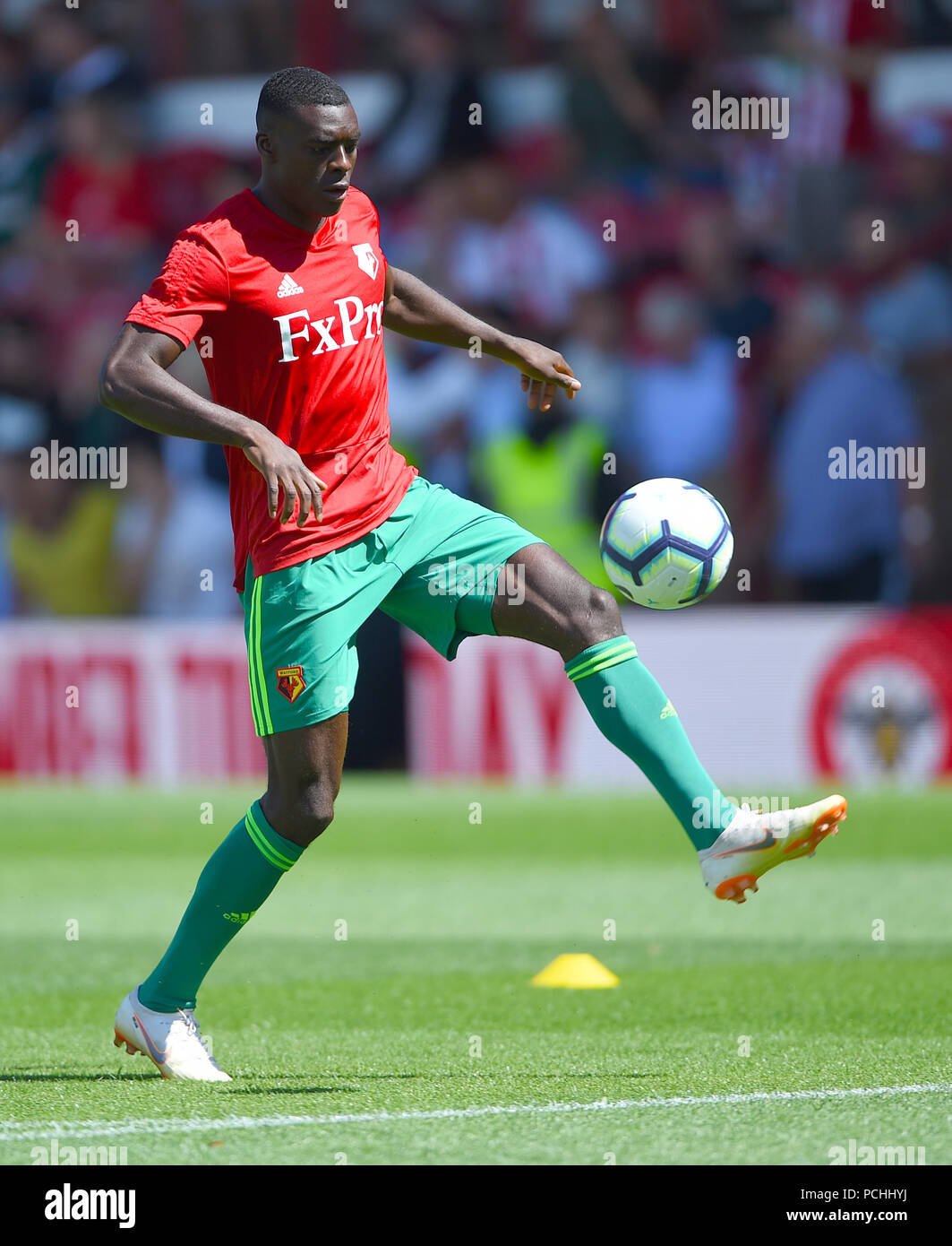 Watford's Ken Sema warms up ahead of the match Stock Photo - Alamy